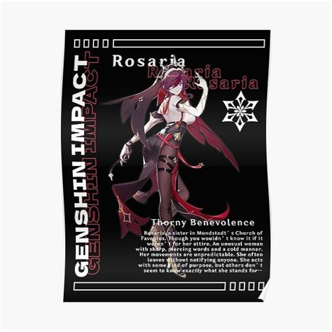 Genshin Impact Rosaria Poster For Sale By Rasuberi Redbubble
