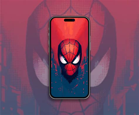 Spider Man Pixel Head Pattern Wallpapers Wallpapers Clan