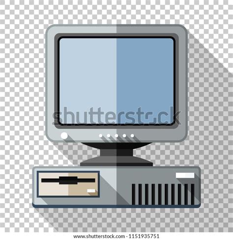 Retro Computer Crt Monitor Icon Flat Stock Vector Royalty Free 1151935751 Shutterstock