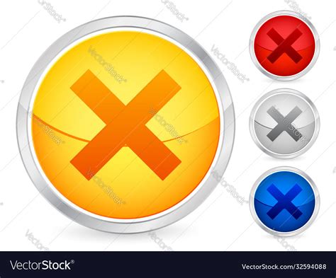 Cancel Buutton Royalty Free Vector Image Vectorstock