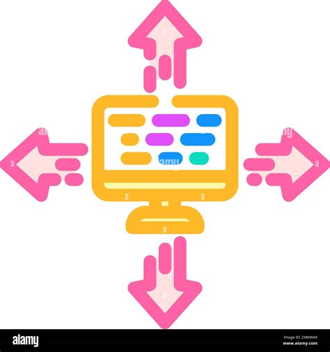 System Deployment Analyst Color Icon Vector Illustration Stock Vector