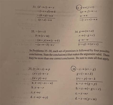 Solved Problems For Problems 19 34 Test Each Argument For