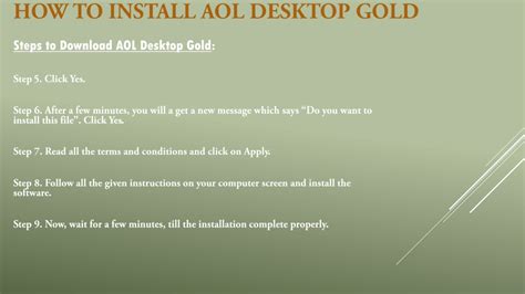 PPT How To Install AOL Desktop Gold PowerPoint Presentation Free Download ID 8150721