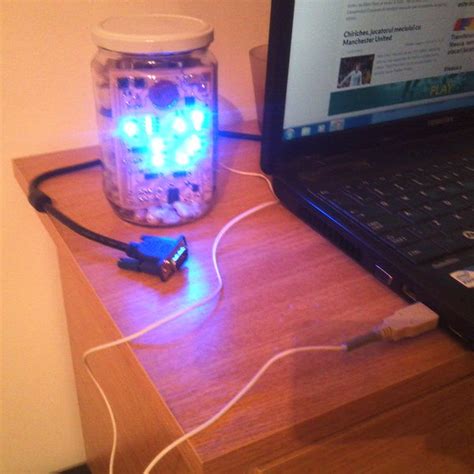 Binary Desk USB Jar Clock Hackaday Io