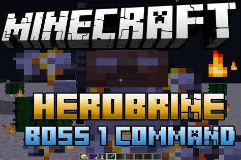 Herobrine In Vanilla Minecraft [one Command Herobrine Boss] Youtube