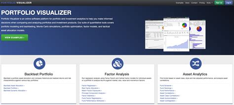 Portfolio Visualizer Review Free Portfolio Analysis Tools