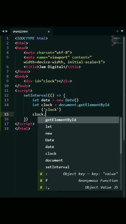 Create A Simple Digital Clock Using Javascript Youtube
