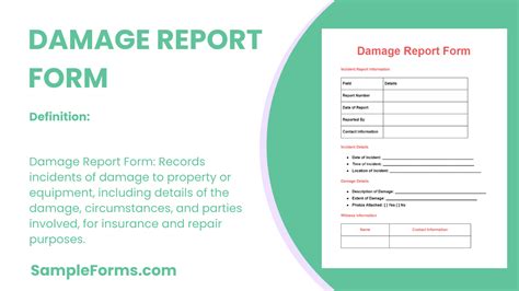 FREE Damage Report Form Samples PDF MS Word Google Docs Excel