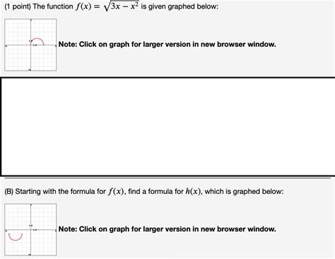 Solved Point The Function Fx 3x X2 Is Given Graphed Below Note