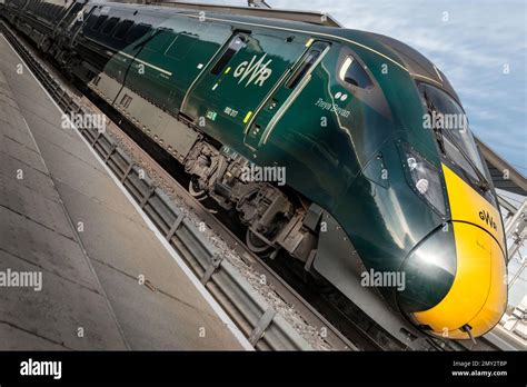 Great Western Freya Bevan Class 802 Locomotive Pulls Into The