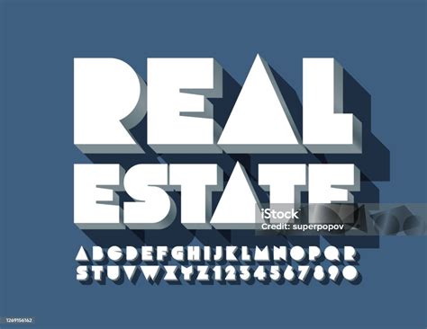 미니멀리즘 화이트 알파벳 문자와 숫자벡터 현대 로고 부동산 개념에 대한 스톡 벡터 아트 및 기타 이미지 개념 건축물 광고 Istock