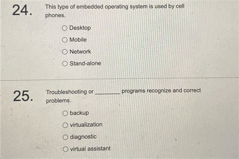 Solved This Type Of Embedded Operating System Is Used By