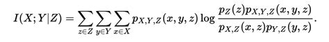 Math Conditional Mutual Information Notations Stack Overflow
