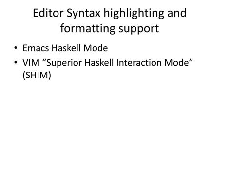 Ppt Using Haskell Powerpoint Presentation Free Download Id1227750