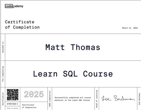Sql Data Queries Joins Datamanipulation Aggregatefunctions Matt Thomas