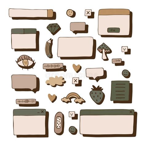 dialog boxes old retro pc elements user interface operating system