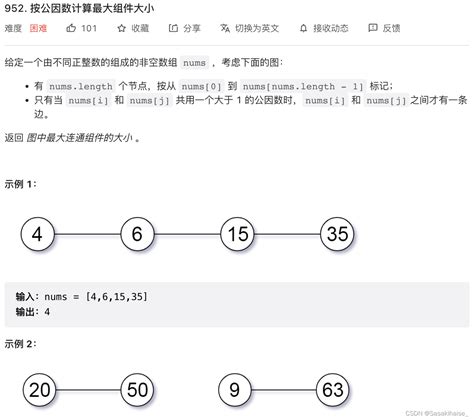 Leetcode 952 按公因数计算最大组件大小leetcode 提取公因数 Csdn博客
