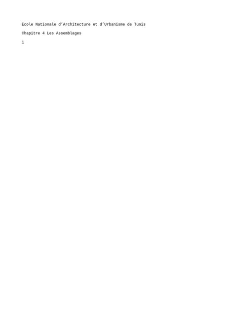 Chapitre 4 Les Assemblages 20 21 Pdf