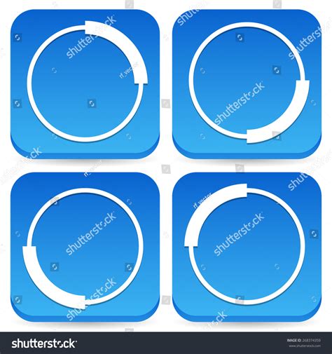 Circular Preloader Buffer Shapes Symbols Stock Vector Royalty Free