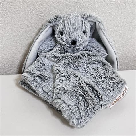 Blankets And Beyond Frosted Gray Bunny Rabbit Security Blanket Lovey