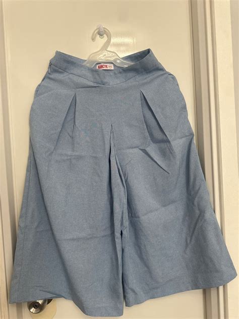 Washed Blue Cullottes Womens Fashion Bottoms Other Bottoms On Carousell