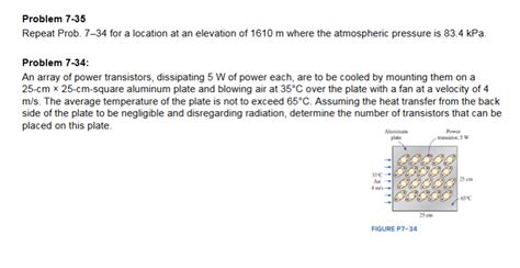 Solved An Array Of Power Transistors Dissipating 5 ﻿w Of