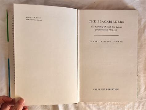 The Blackbirders By Edward Wybergh Docker Morgans Rare Books