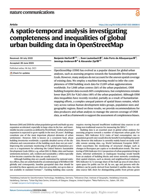 Pdf A Spatio Temporal Analysis Investigating Completeness And