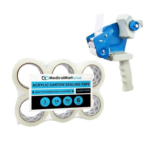 Shield Tape 6 Rolls 16 Mil Acrylic Carton Box Sealing Packaging