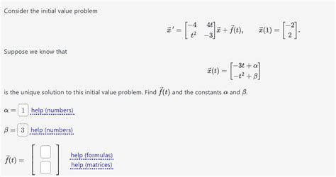Solved Consider The Initial Value