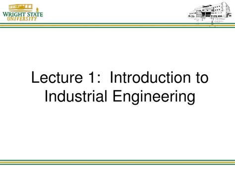 Ppt Ise 195 Introduction To Industrial Engineering Powerpoint