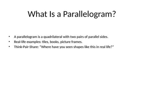 Parallelogram And Its Properties Pptx