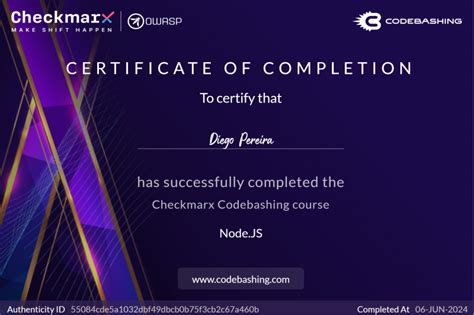 Completed Checkmarx Codebashing Course Diego Pereira Posted On The Topic Linkedin