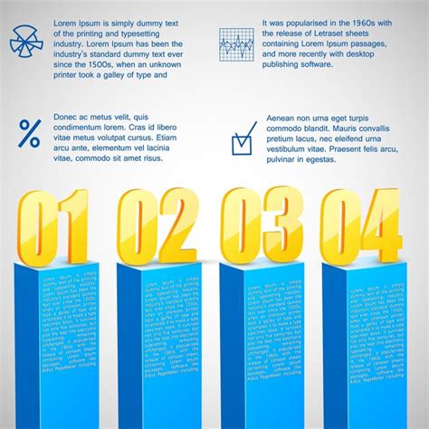 숫자와 통계가있는 비즈니스 바 다이어그램 템플릿 무료 벡터
