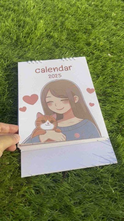 ปฏิทินตั้งโต๊ะ 2568 Celendar 2025 ขนาด 6x8 นิ้ว แนวตั้ง ไทย วันหยุดนักขัตฤกษ์ วันพระ ข้างขึ้น