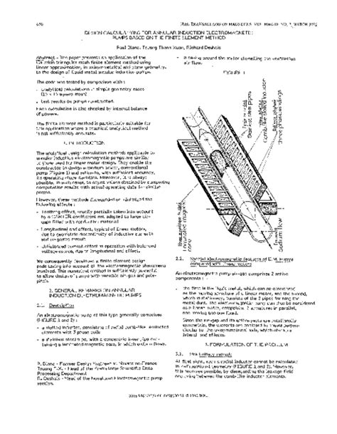 Pdf Design Calculations For Annular Induction Electromagnetic Pumps Based On The Finite