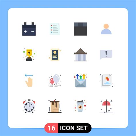 16 Universal Flat Colors Set For Web And Mobile Applications Reward Cup