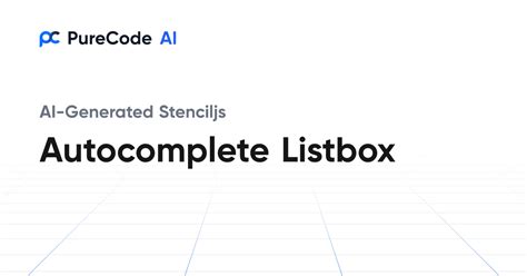 Implement Stenciljs Autocomplete Listbox Using Ai