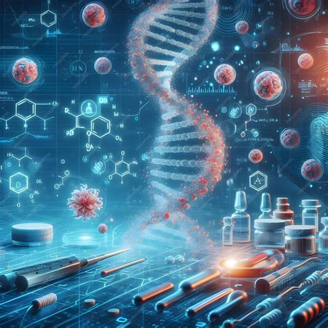 Premium Photo Biotechnology Bioinformatics Concept Of Dna And Protein