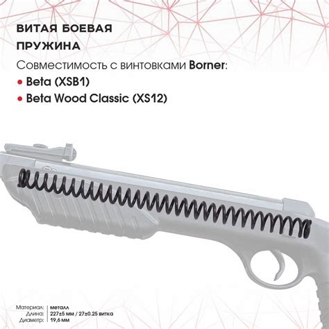 Пружина витая боевая к винтовке Borner Beta(XSB1), Beta Wood Classic ...