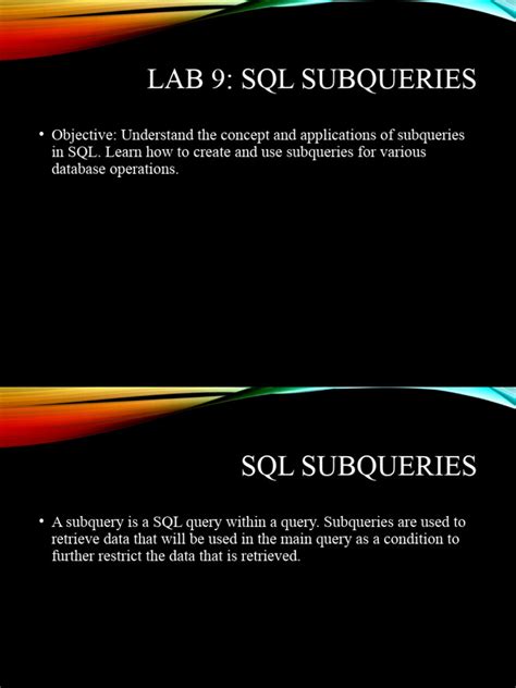 Databasesystemslab9presentation Pdf Computer Data Data Management