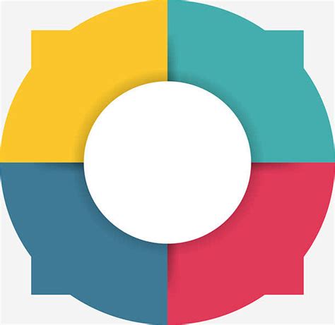 四项彩色环形图表高清素材 分类 四项图表 彩色环形图 环形图 矢量素材 免抠png 设计图片 免费下载