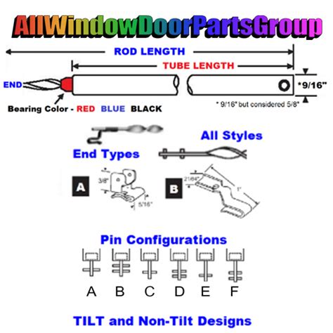 Spiral Type PGT Window Balances Colored Coded ALL WINDOW DOOR PARTS