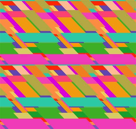 Premium Vector Flat Colorful Seamless Pattern With Skewed Rectangles