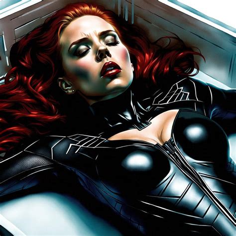 Dead Scarlet Johansson In Coffin With Black Widow By Jannetecole On