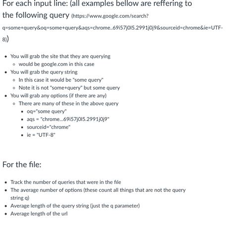 In This Assignment You Will Be Analyzing Search Chegg