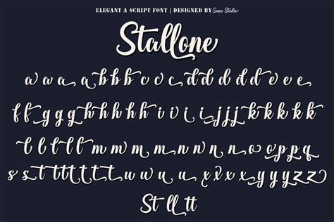 stallone script elegant design cuts