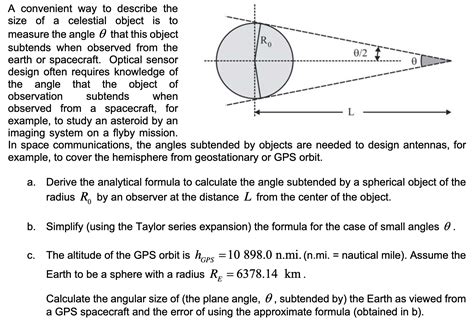 solved a convenient way to describe the size of a celestial