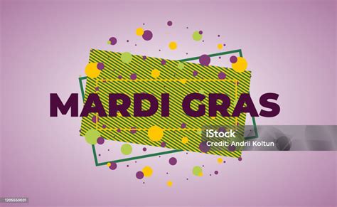 마디 그라 카니발 인사말 카드 배너 포스터 전단지 디자인 뚱뚱한 화요일 뉴 올리언스 마르디그라스 카니발 보라색 배경에 컬러 프레임과 3d 구슬 벡터 휴일 그림 Mardi