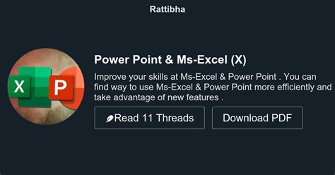Threads From Power Point And Ms Excel X Rattibha